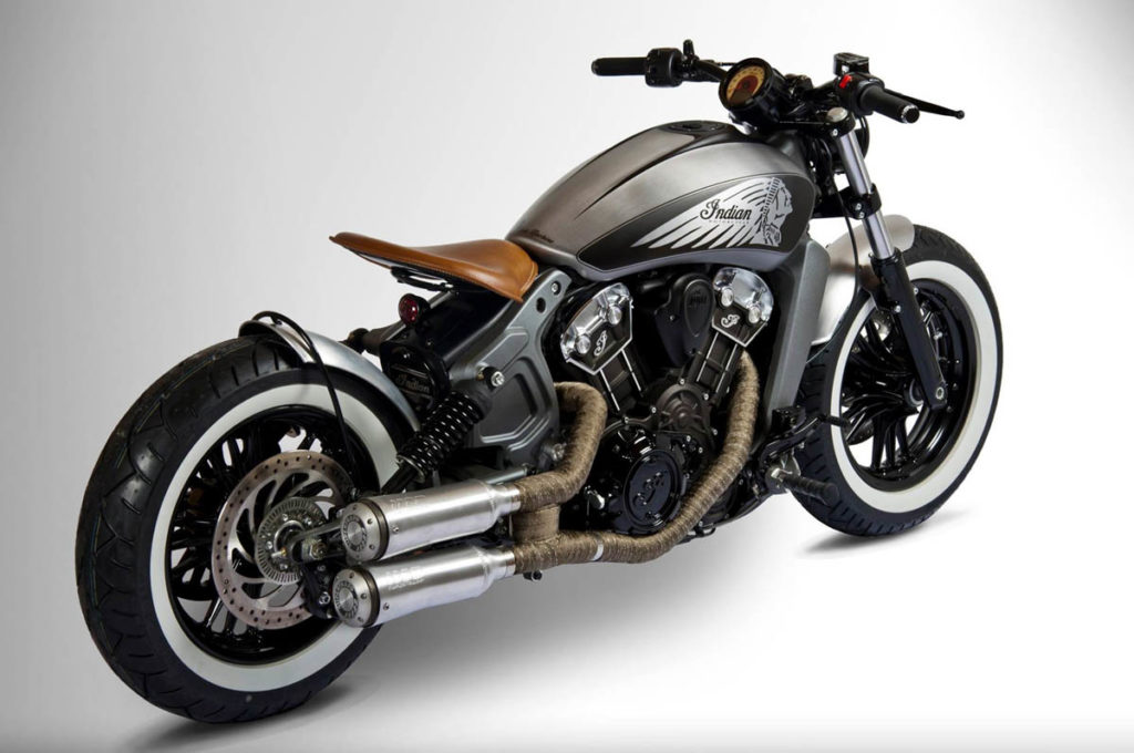 Indian Scout Tank Machine " Metal Brossé " - JRM Colors